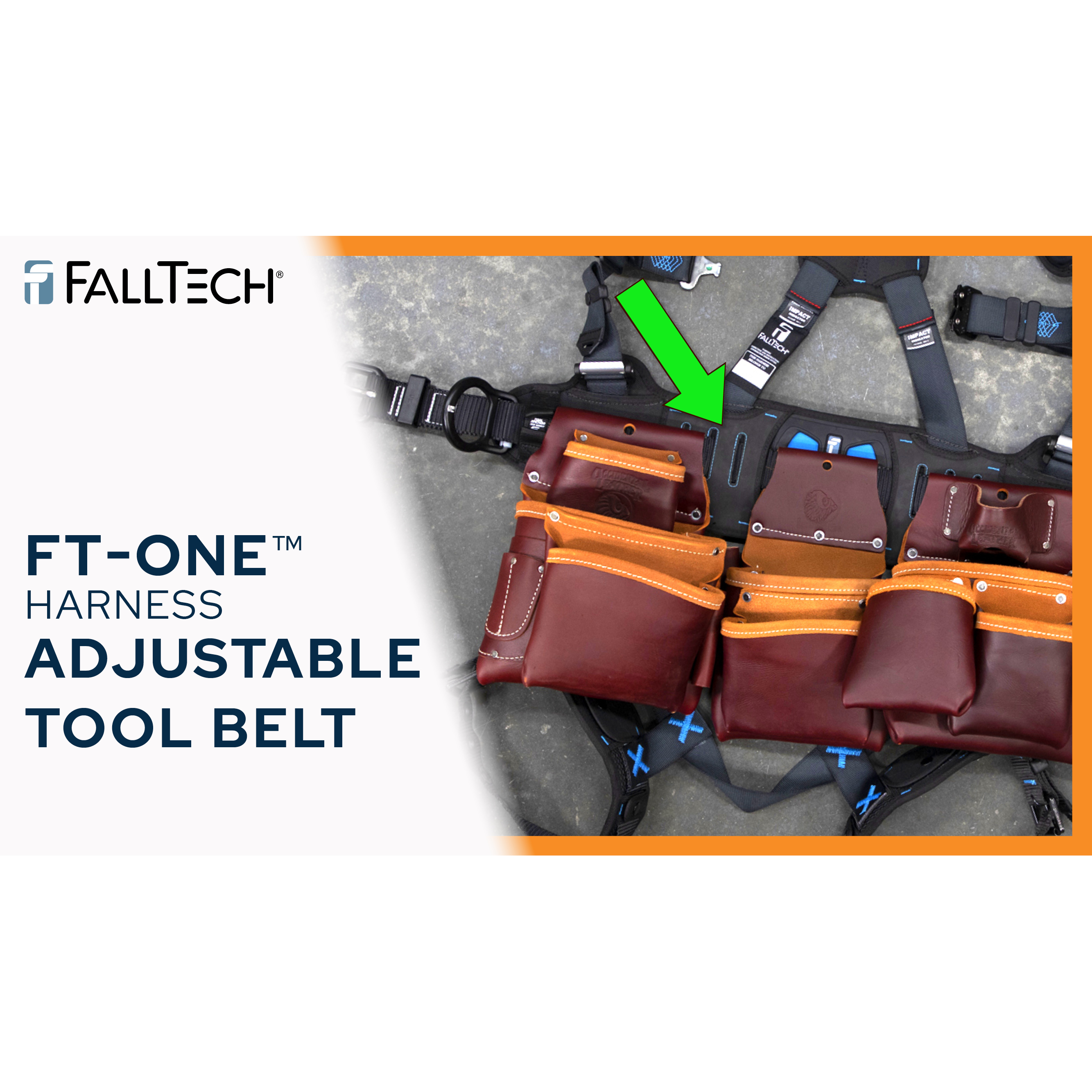 FallTech 8127B - FT-One 3D Construction Belted Full Body Harness ...